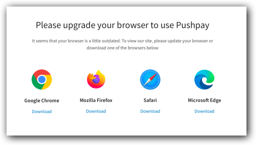 What Browser Do I Need to Use Pushpay on the Web?