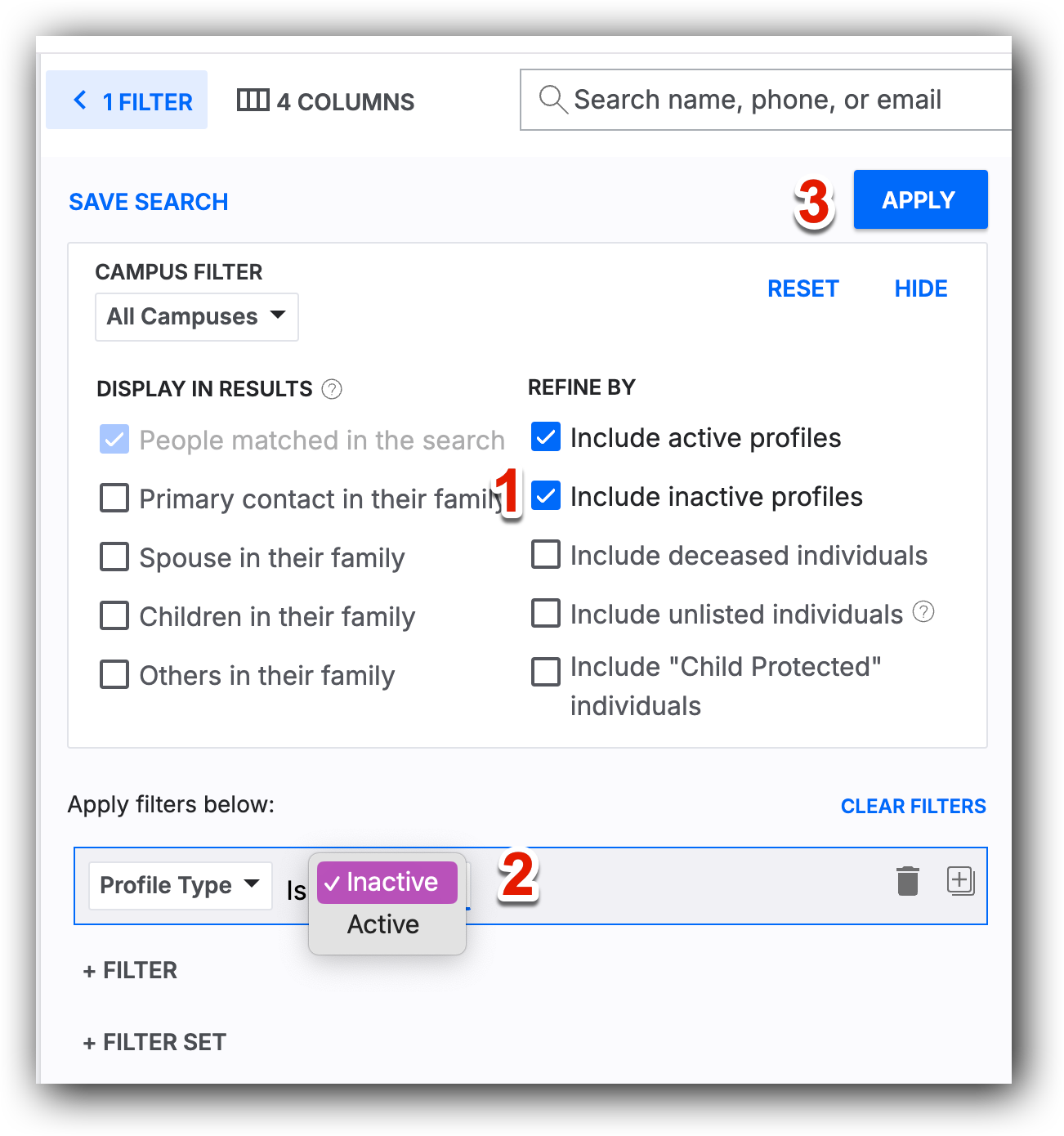 How to Find Inactive (Deactivated) Profiles in ChMS