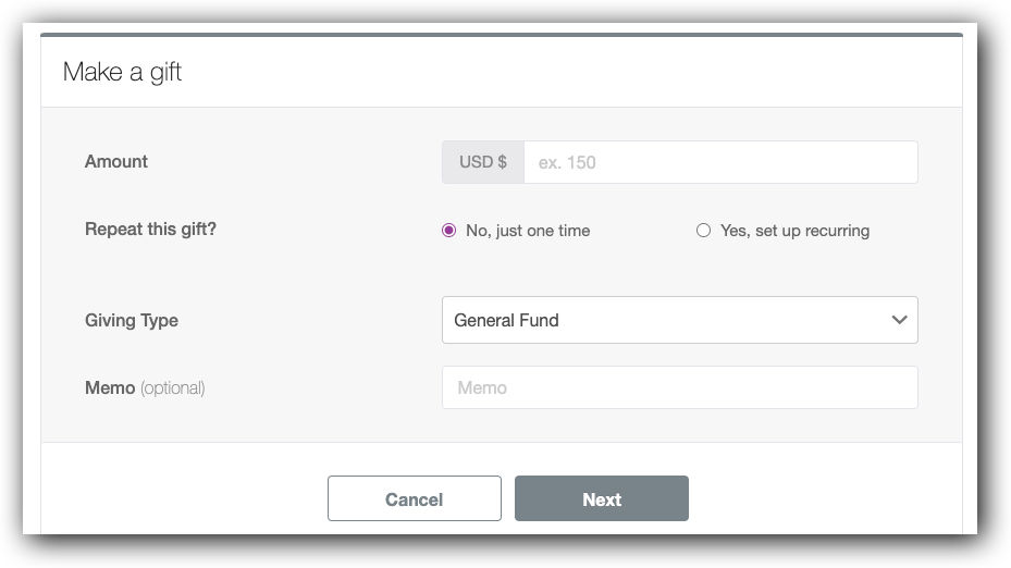 How to Give through the Donor Portal (Pushpay Site)