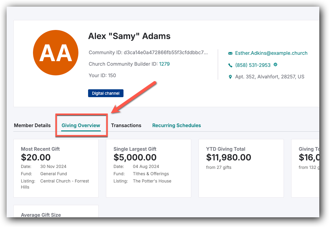 How to Print an Individual Giving Statement in Pushpay Giving