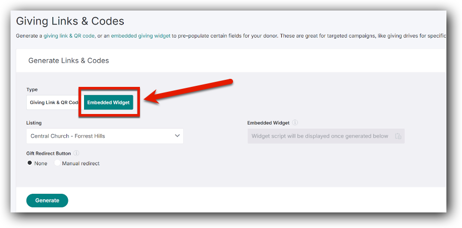 How to Set up Embedded Giving on Your Website