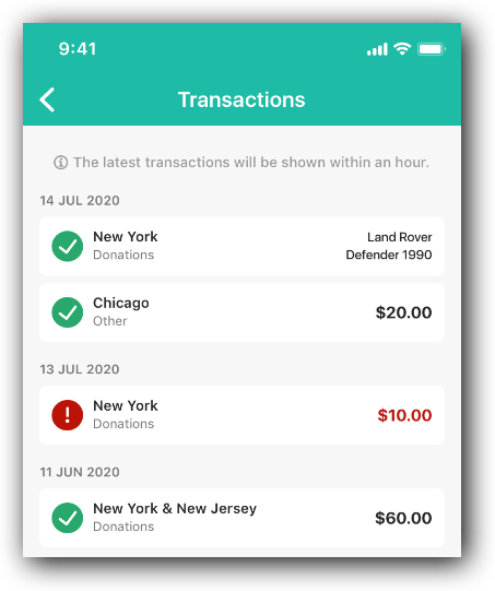 How to View Your Giving Transaction History in the App