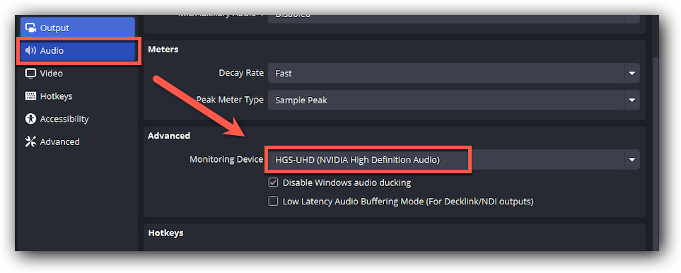 Output From OBS to the Resi Mini Encoder