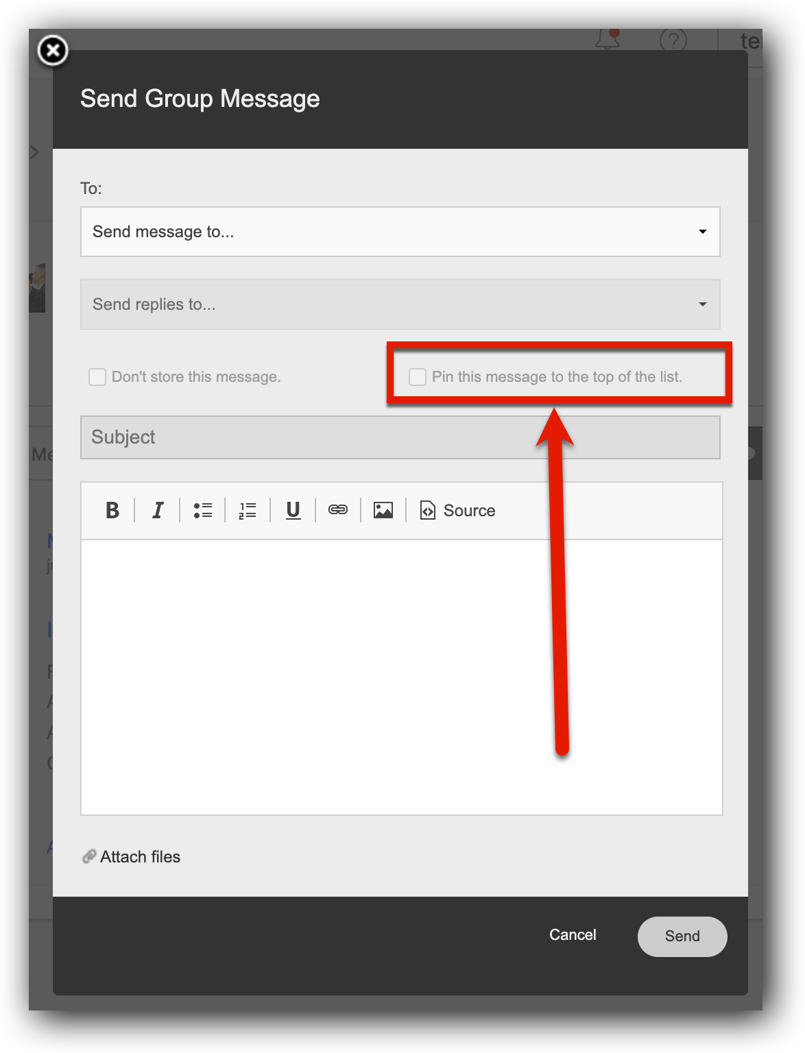 How to Pin or Unpin a Group Message in ChMS
