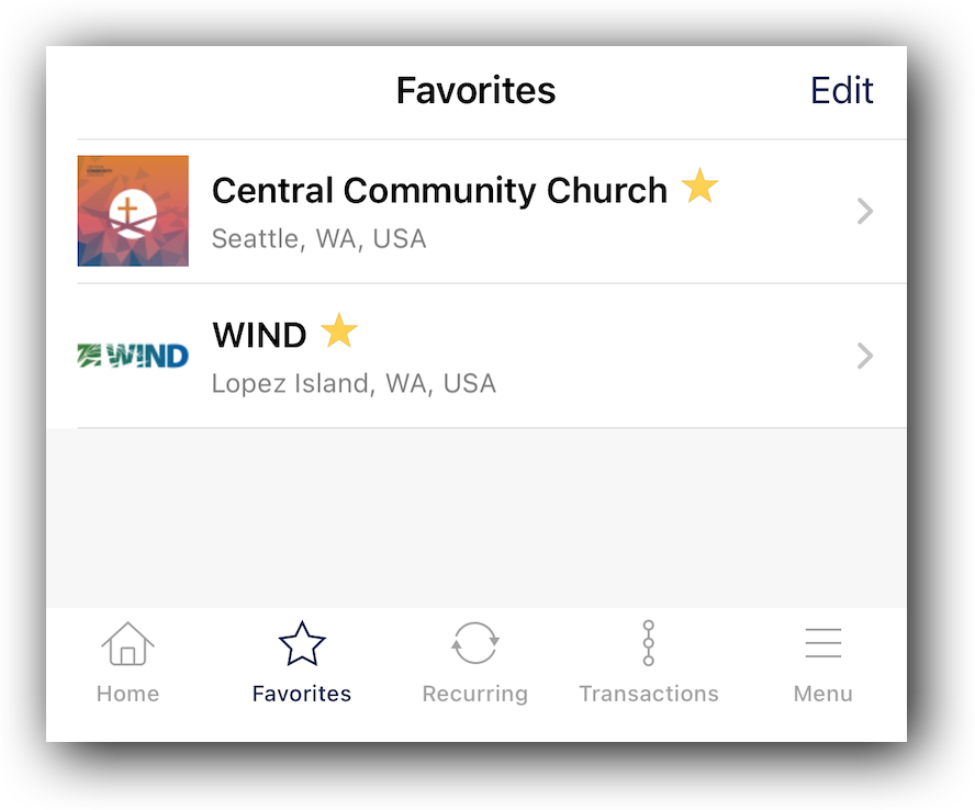 How to Add or Remove a Favorited (Starred) Organization in the Pushpay ...